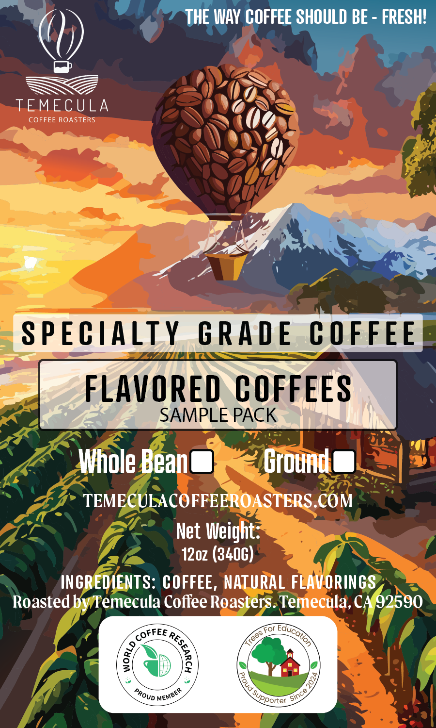 Flavored Coffee Sample Pack - Temecula Coffee Roasters
