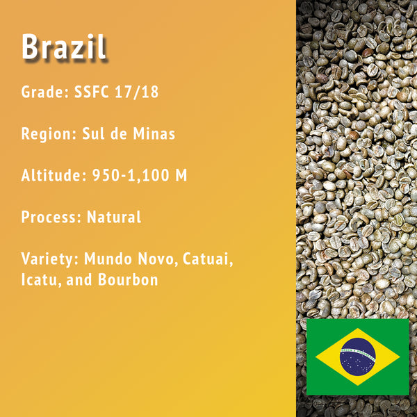 Brazil, Green Coffee - UNROASTED - Temecula Coffee Roasters
